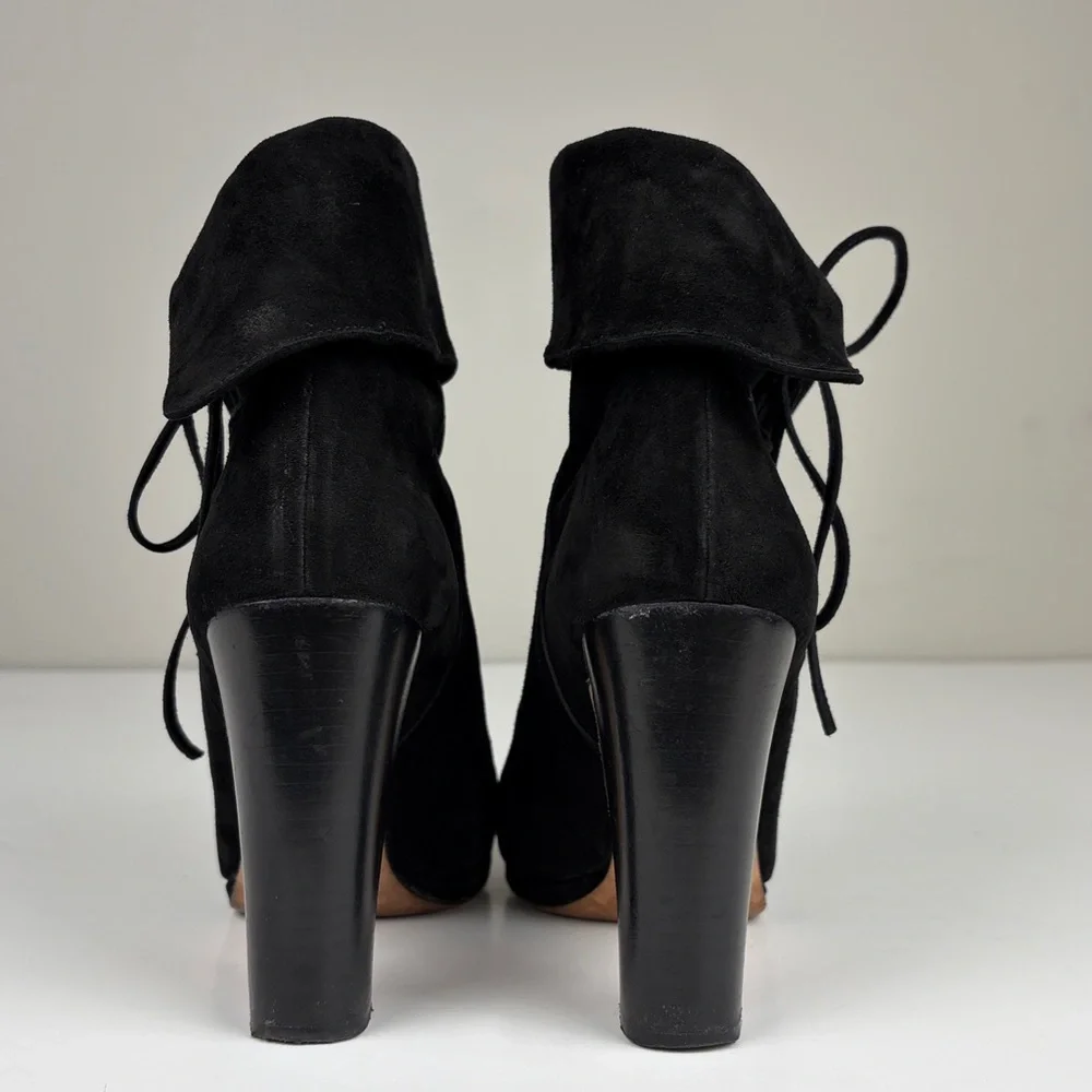 Dee Keller | Shoes | Dee Keller Fold Down Black Suede Ankle Boots With ...